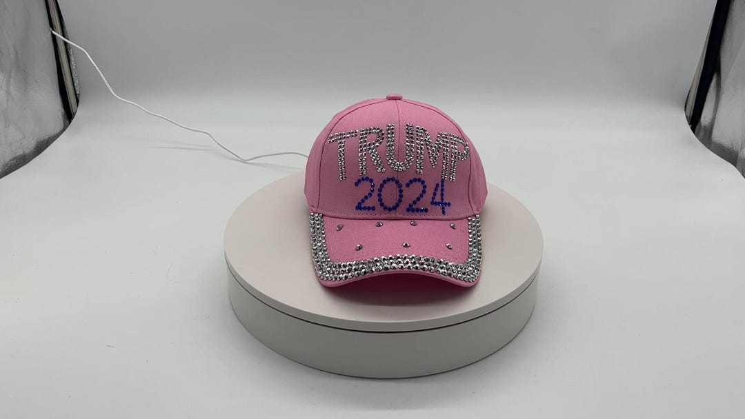 Pink Trump 2024 Rhinestone Hat – Stylish Bling Baseball Cap - Etsy