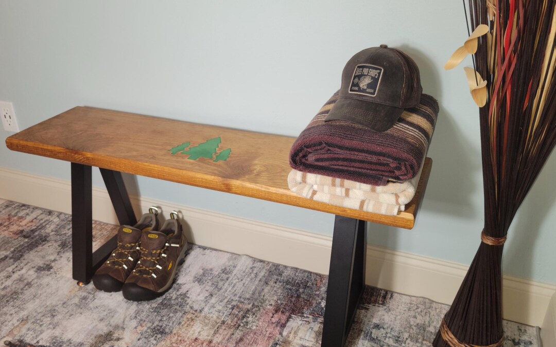 Handmade Entryway Bench, Rustic Handmade Bench, Farmhouse Wood Bench ...