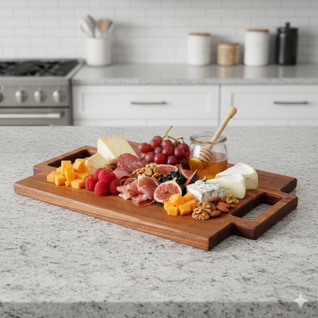 Large Charcuterie Board, Sapele Cutting Board - Etsy