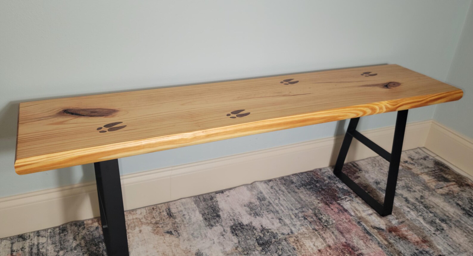 Handmade Entryway Bench, Rustic Handmade Bench, Farmhouse Wood Bench ...