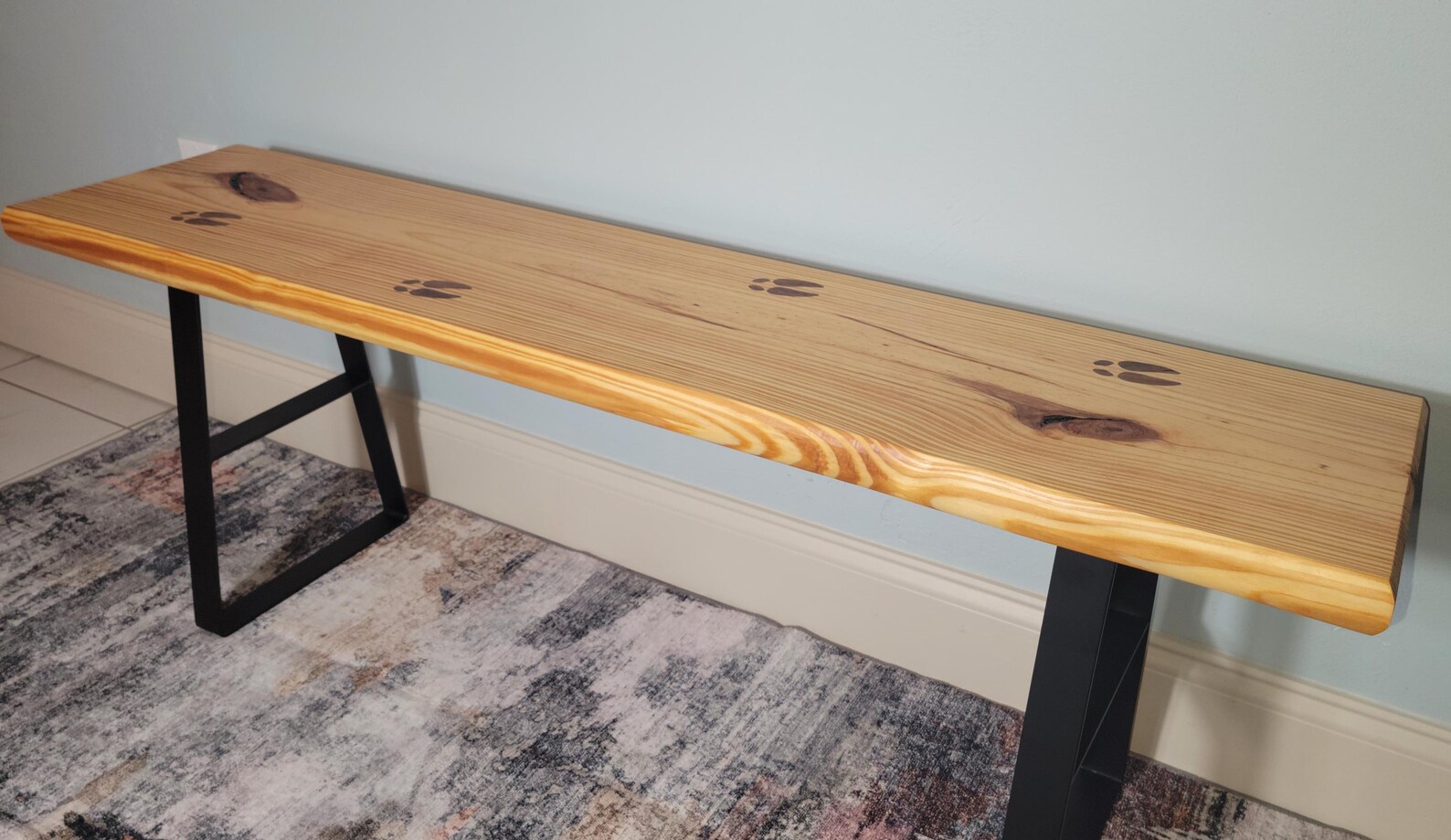 Handmade Entryway Bench, Rustic Handmade Bench, Farmhouse Wood Bench ...