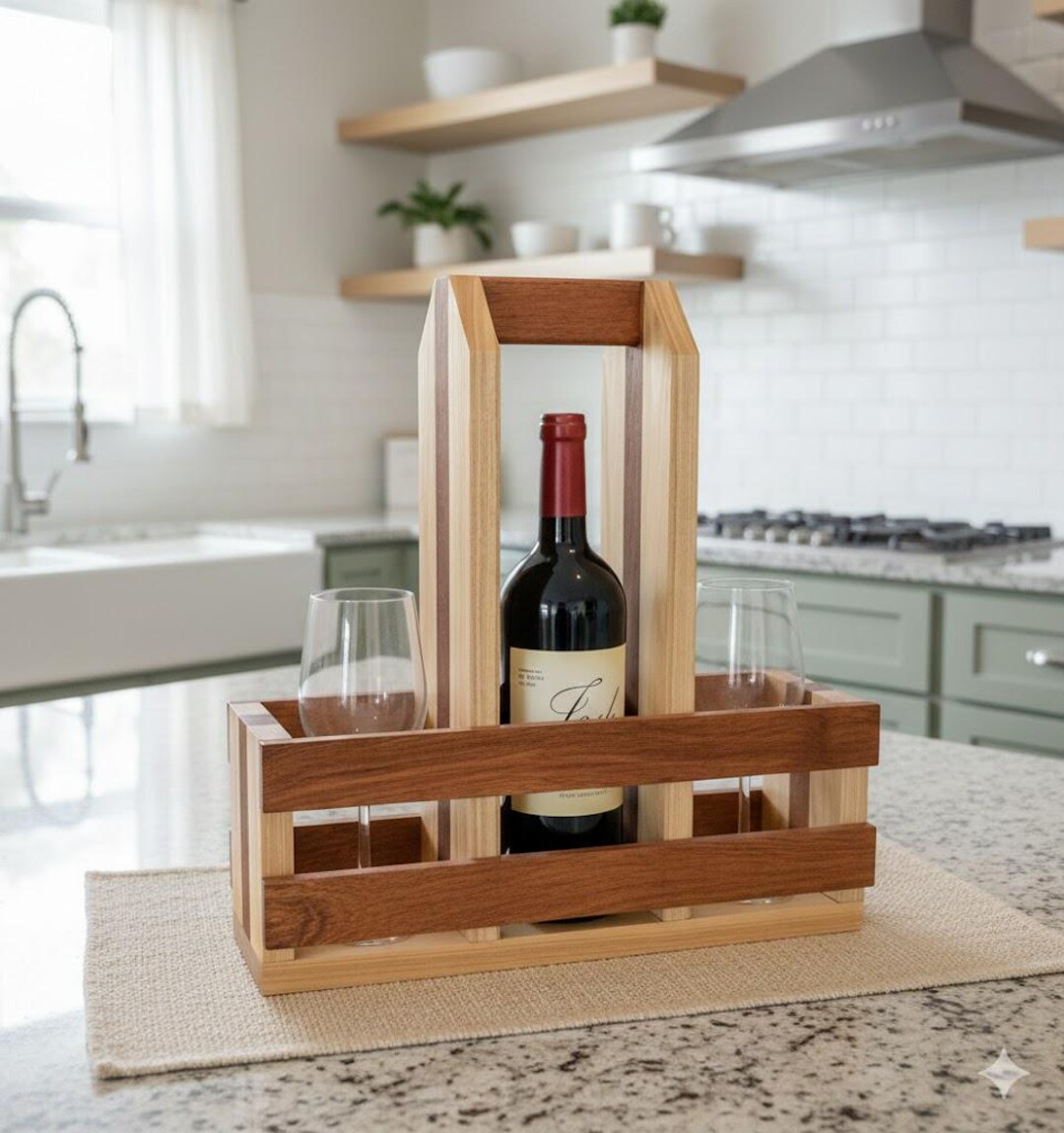 Wine Caddy, Wooden Wine Caddies - Etsy