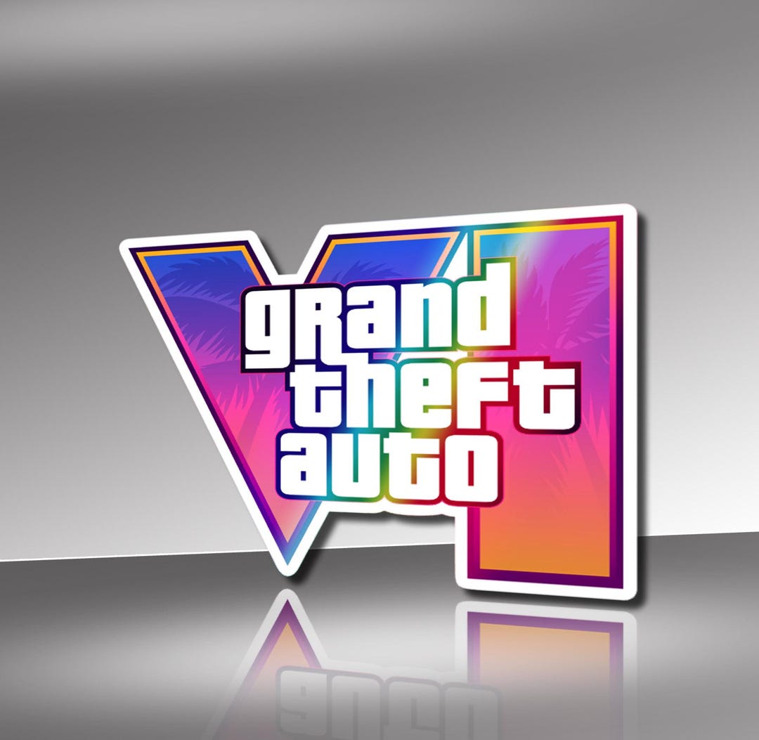 GTA VI Holographic Sticker Gamer Grand Theft Auto Glossy Holographic ...