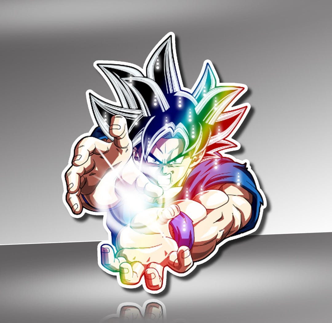 Holographic Sticker San Goku Ultra Instinct | Dragon Ball Z | Manga ...