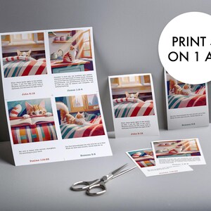 Christian Cat Postcards, Bible Verses, Digital Download, Cat Scripture ...