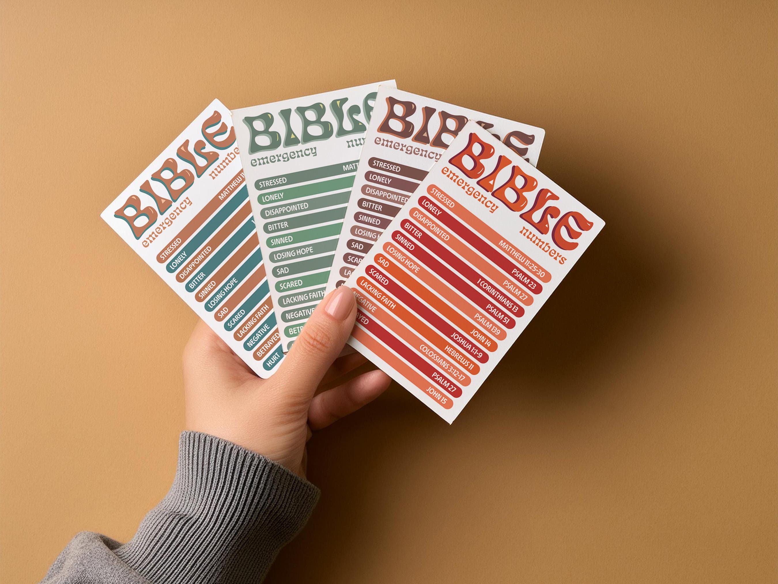 Bible Emergency Numbers Postcards: Christian Scripture Cards (digital ...