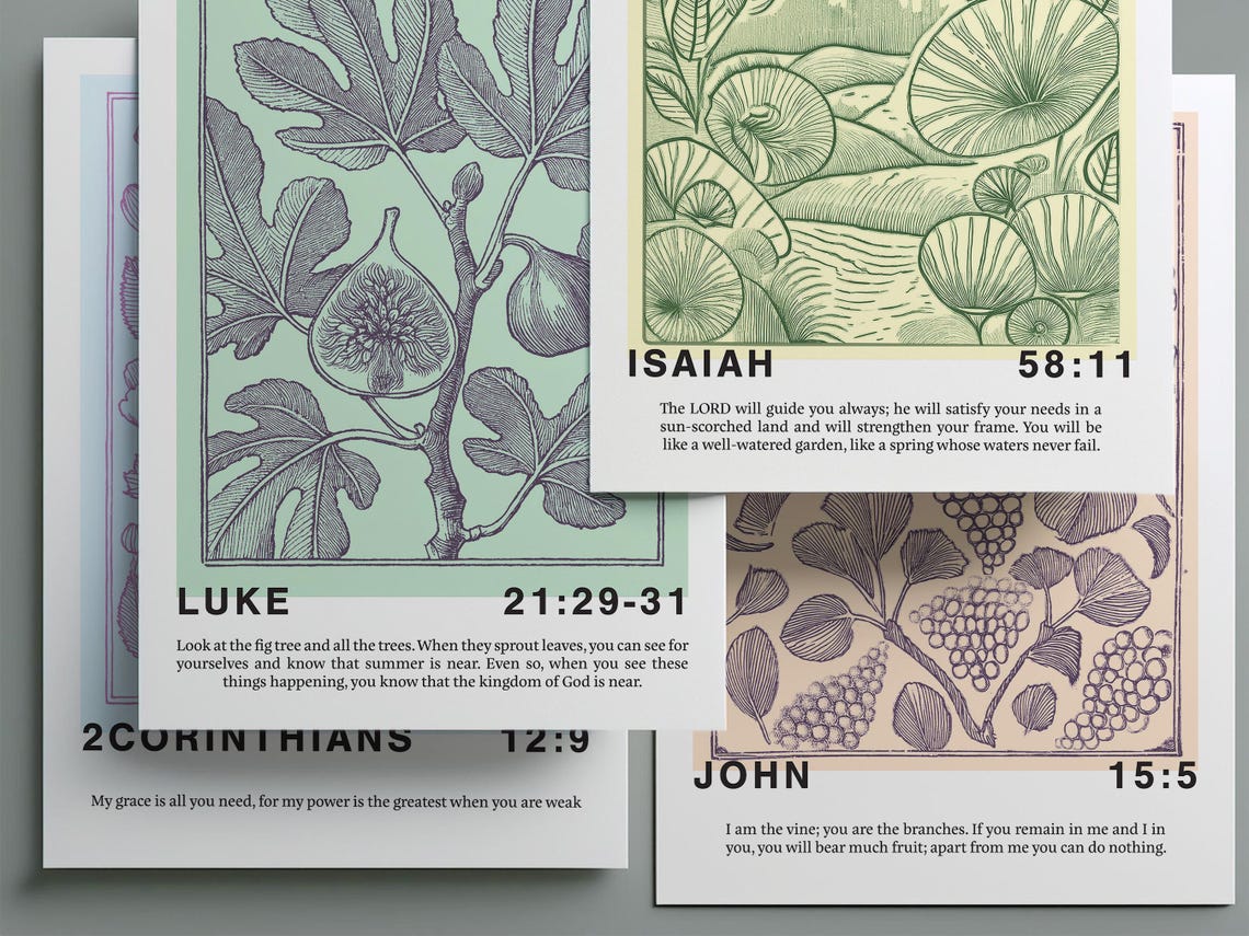 Christian Postcard, Bible Verse Card, Digital Download, Scripture Cards ...