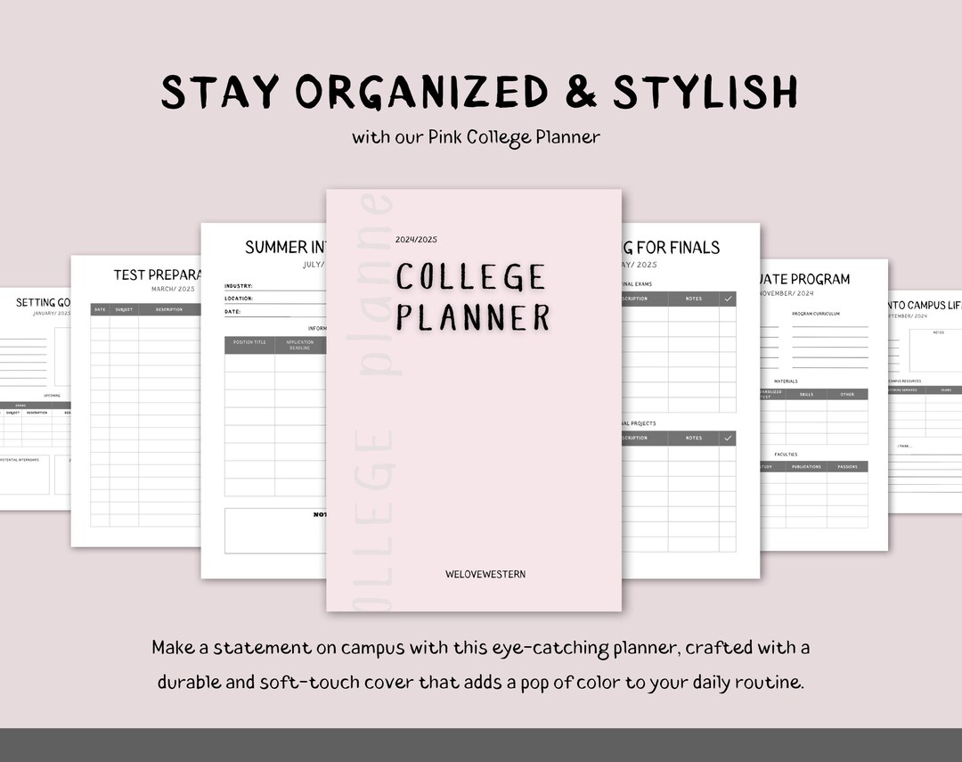 College Planner, Student Planner, Grade Tracker, Study Schedule ...