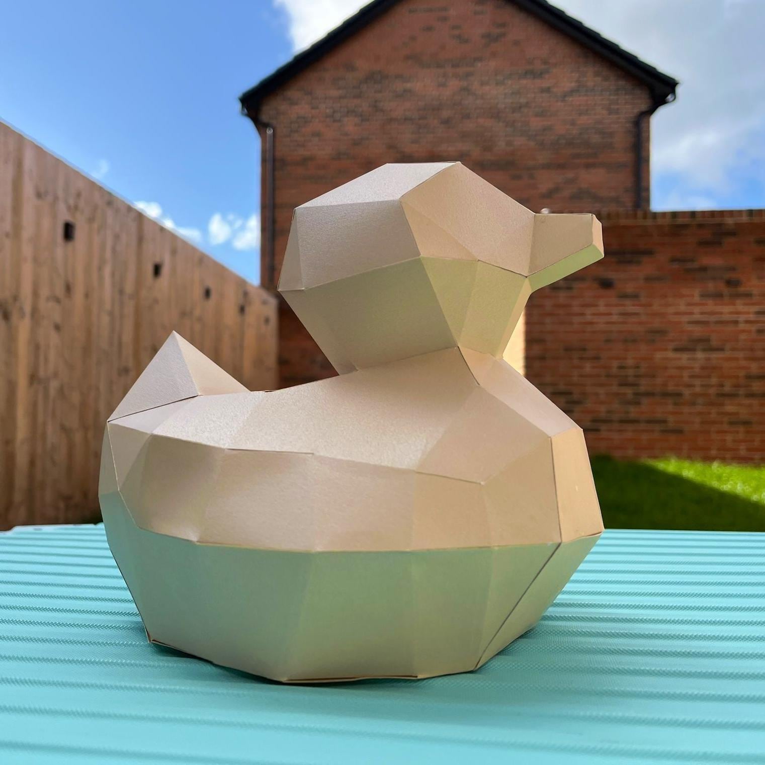 DIY Rubber Duck Papercraft Sculpture,easter Duck Pattern,nursery Decor ...