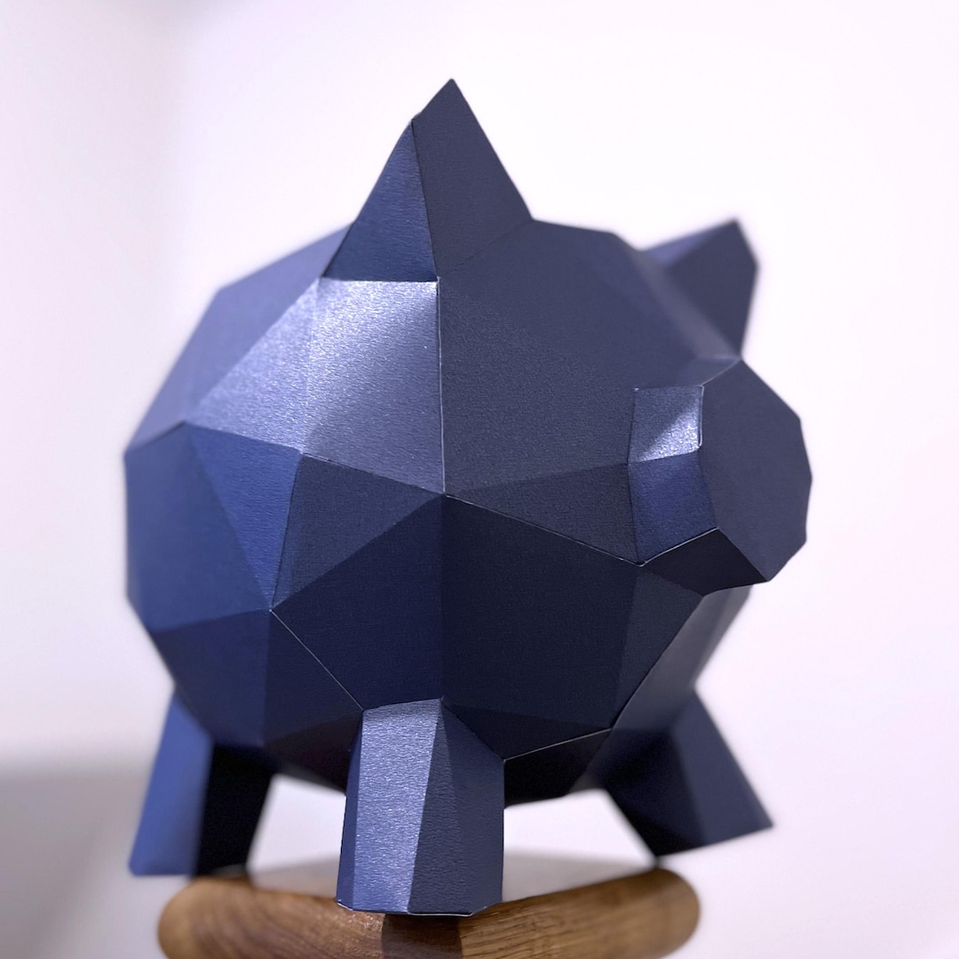 Pig Sculpture Papercraft, 3D Paper Craft, Pig Sculpture, DIY 3D, Low ...