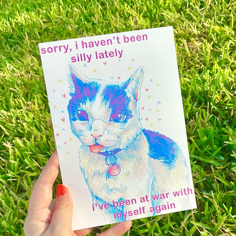 Silly Meme Cats Mini Prints - Etsy