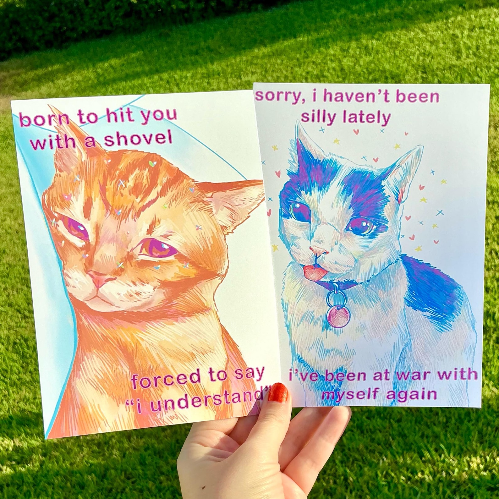 Silly Meme Cats Mini Prints - Etsy