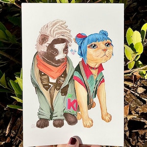 Arcane Jinx & Ekko and Viktor Cats Mini Full Color Prints - Etsy