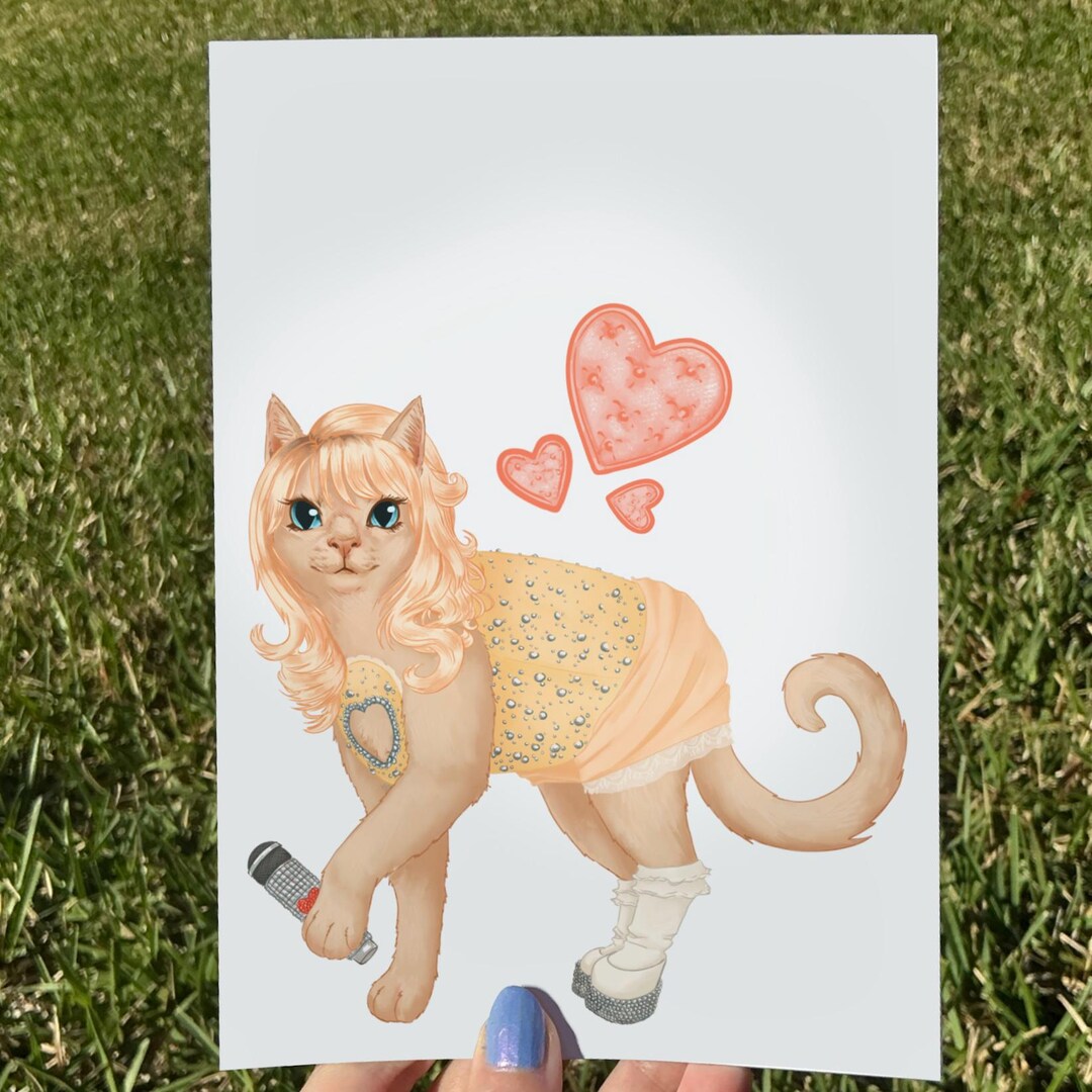 Sabrina Carpenter Cat Mini Print - Etsy