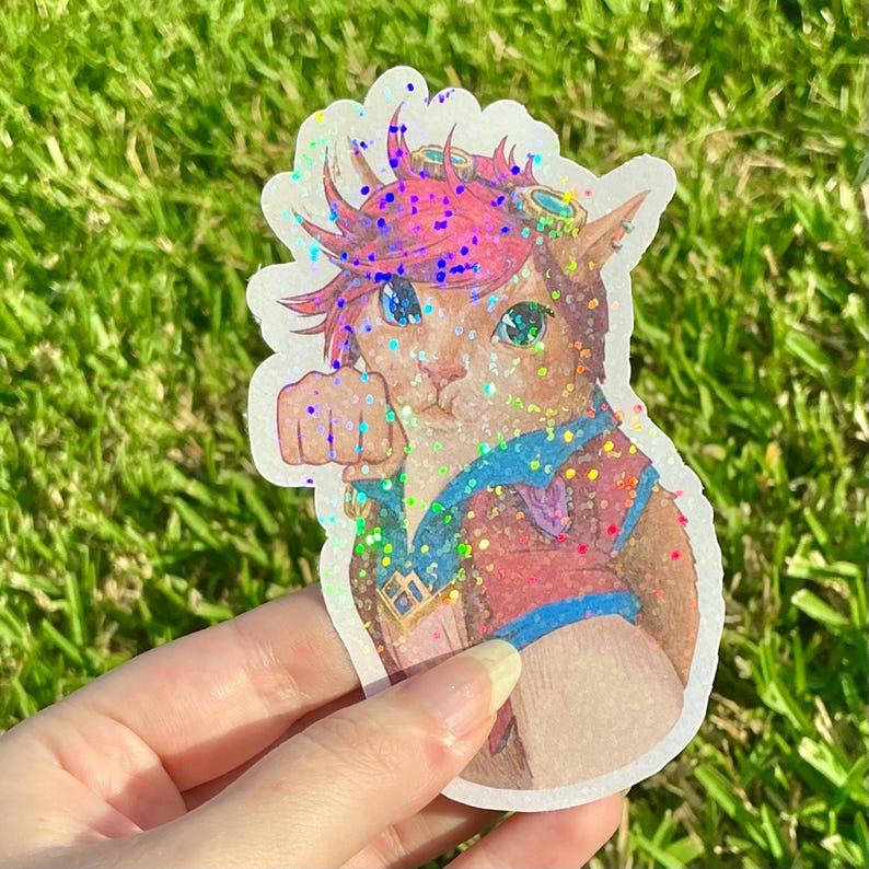 Arcane Caitlyn and Vi Cats Color Holographic Stickers - Etsy
