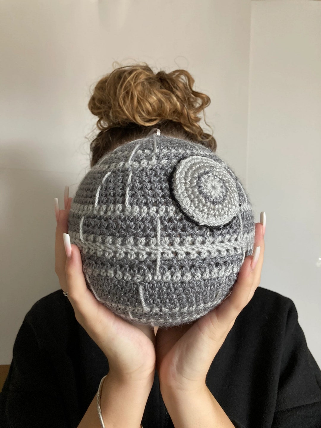 Large Death Star Crochet Hanging Decoration - Etsy