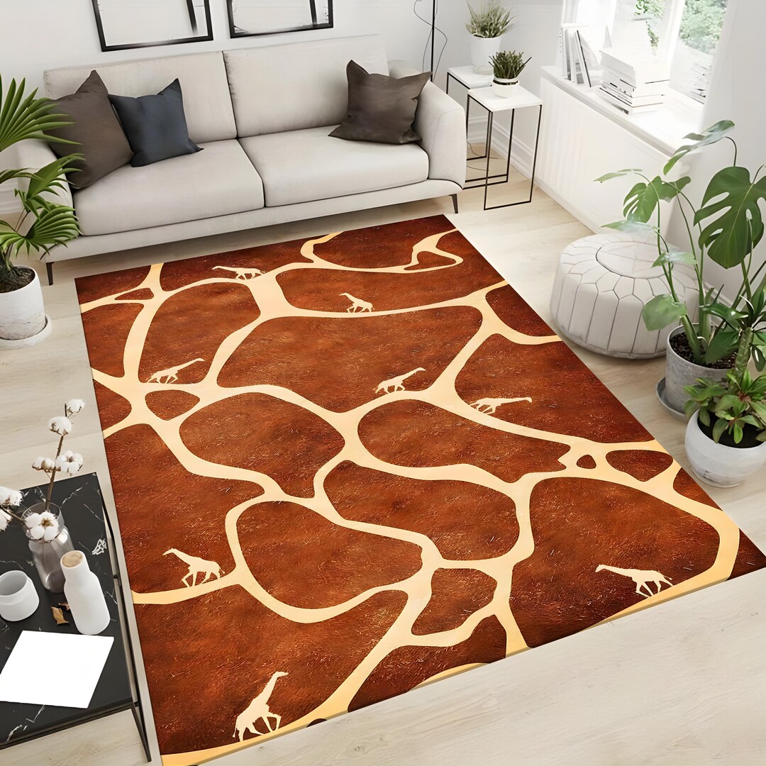 Giraffe Rug, Funny Animal Carpet,bedroom Mat,cute Giraffe Decor,living ...
