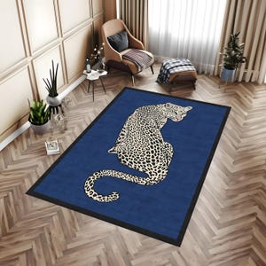 Leopard Pattern Rug,leopard Rug,leopard Themed Rug,animal Rug,leopard ...