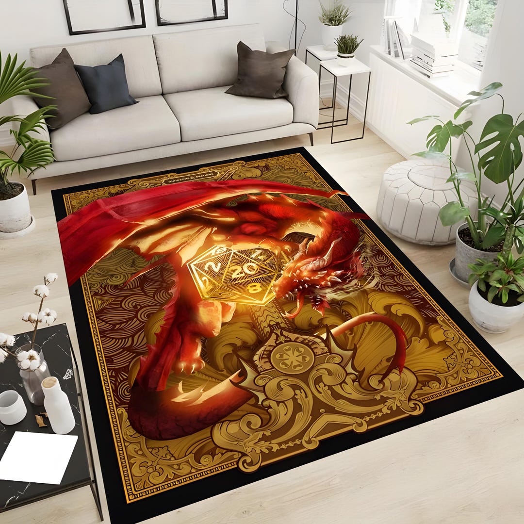 Dungeons Dragons Rug,ruins of Thundertree Map,dnd Rug,game Map,boys ...
