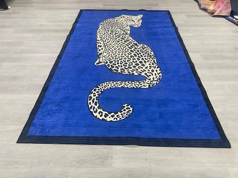 Leopard Pattern Rug,leopard Rug,leopard Themed Rug,animal Rug,leopard ...