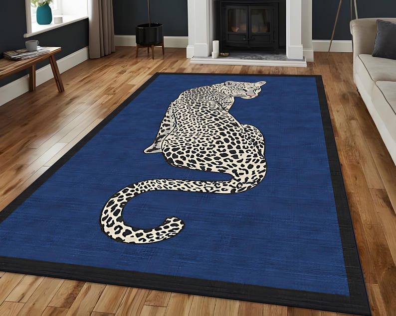 Leopard Pattern Rug,leopard Rug,leopard Themed Rug,animal Rug,leopard ...