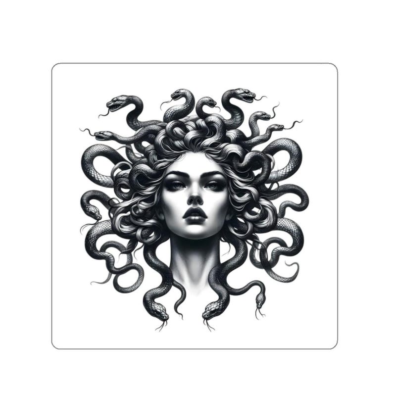 Medusa - Die-cut Stickers, Greek Mythology, Turns People to Stone With ...