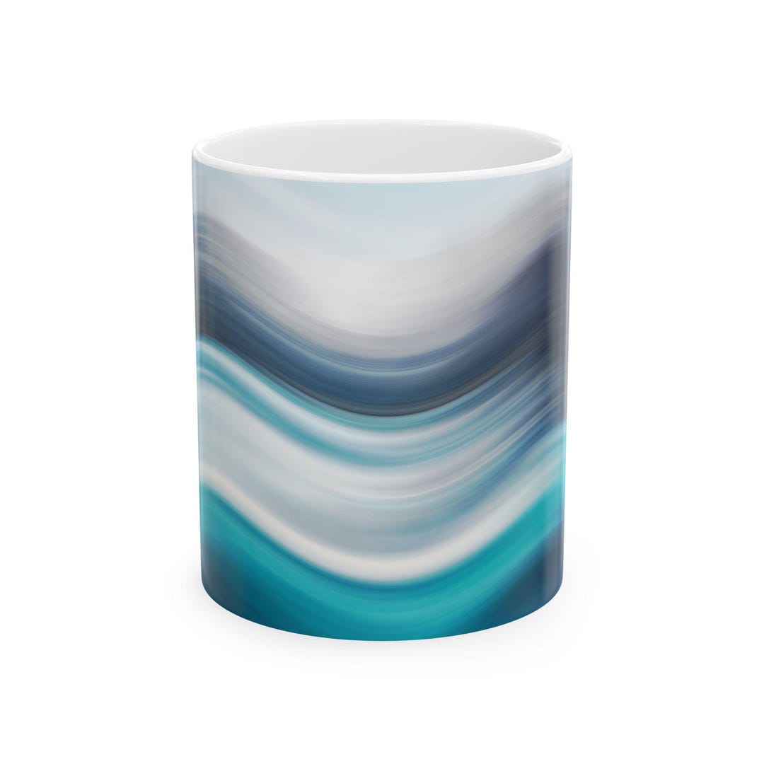 Morning Phases Ceramic Mug, Abstract Art Coffee Cup, Gift for Ocean ...