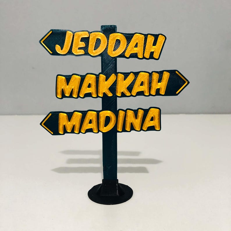 Umrah Cake Topper Signpost, Hajj Cake Topper, Cake Topper, Cake Charm ...