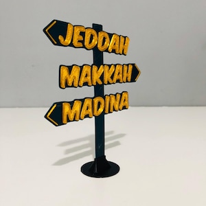 Umrah Cake Topper Signpost, Hajj Cake Topper, Cake Topper, Cake Charm ...