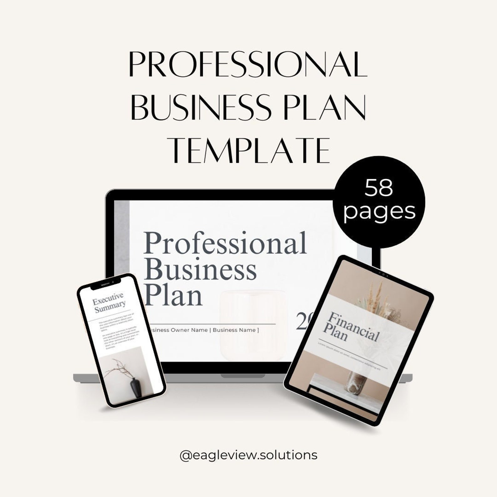 Professional Business Plan Template - Etsy