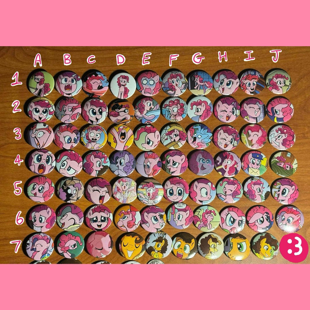 Pinkie Pie cheese Sandwich Pins - Etsy