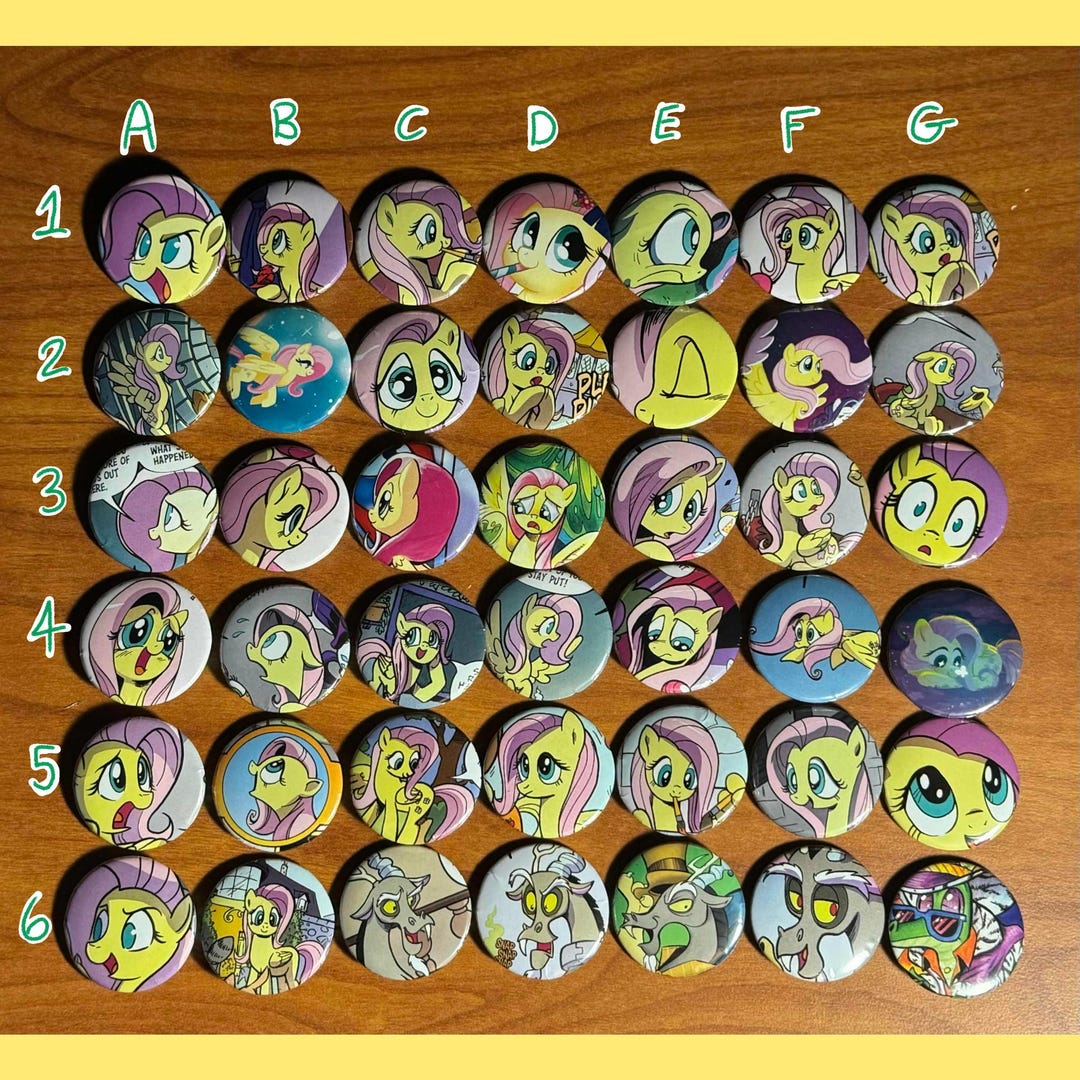 Fluttershy (+discord) Pins - Etsy