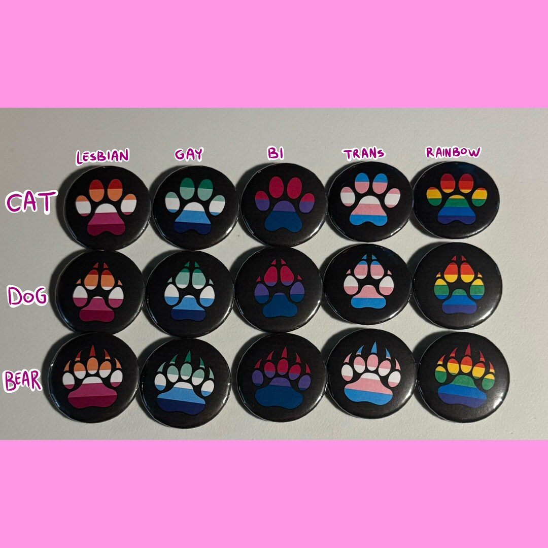 Pride Paw Pins - Etsy