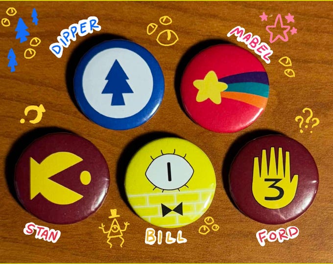 GRAVITY FALLS PINS - Etsy
