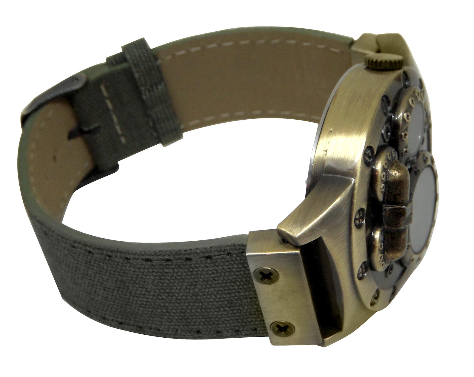 Steampunk Dual Dial Watch: Brass Time Traveler With Hemp Strap - Etsy