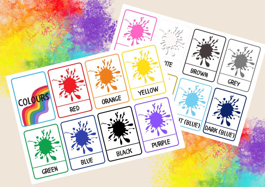 Colours Flashcards, ESL, Cambridge Materials, Classroom Materials - Etsy