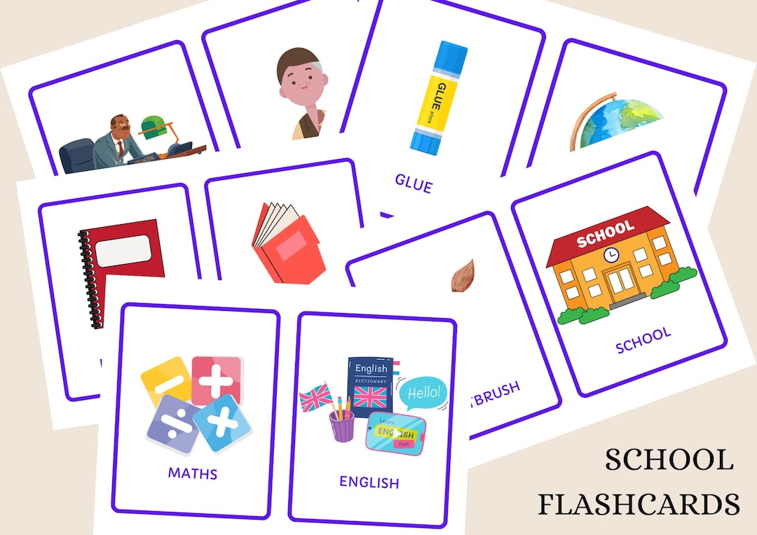 School Vocabulary Flashcards, ESL, Cambridge Materials, Classroom ...