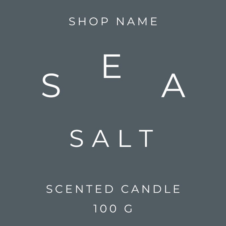 Printable Scented Candle Label Template Custom Editable Design, DIY ...