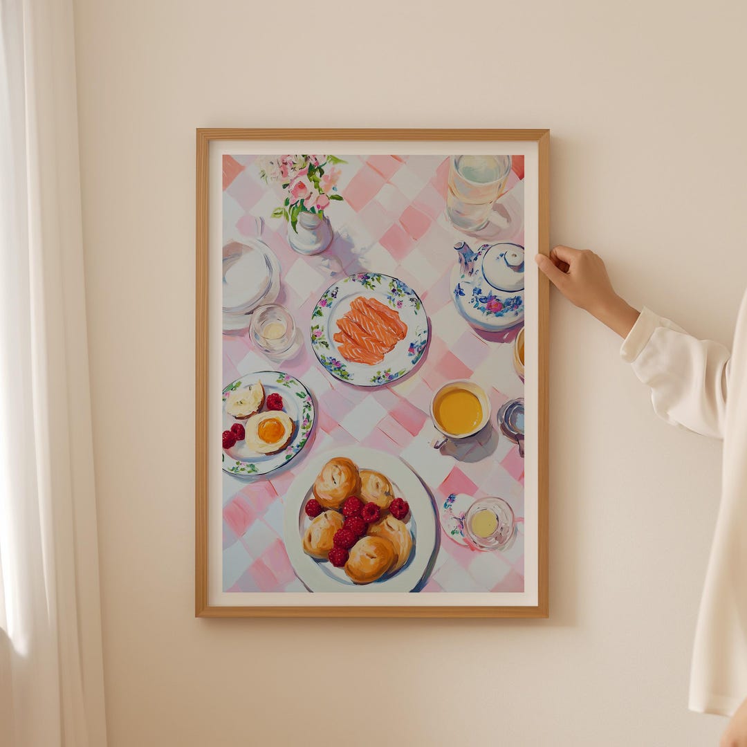 Cottagecore Brunch Art Print: Scandi Kitchen Decor (digital Download ...