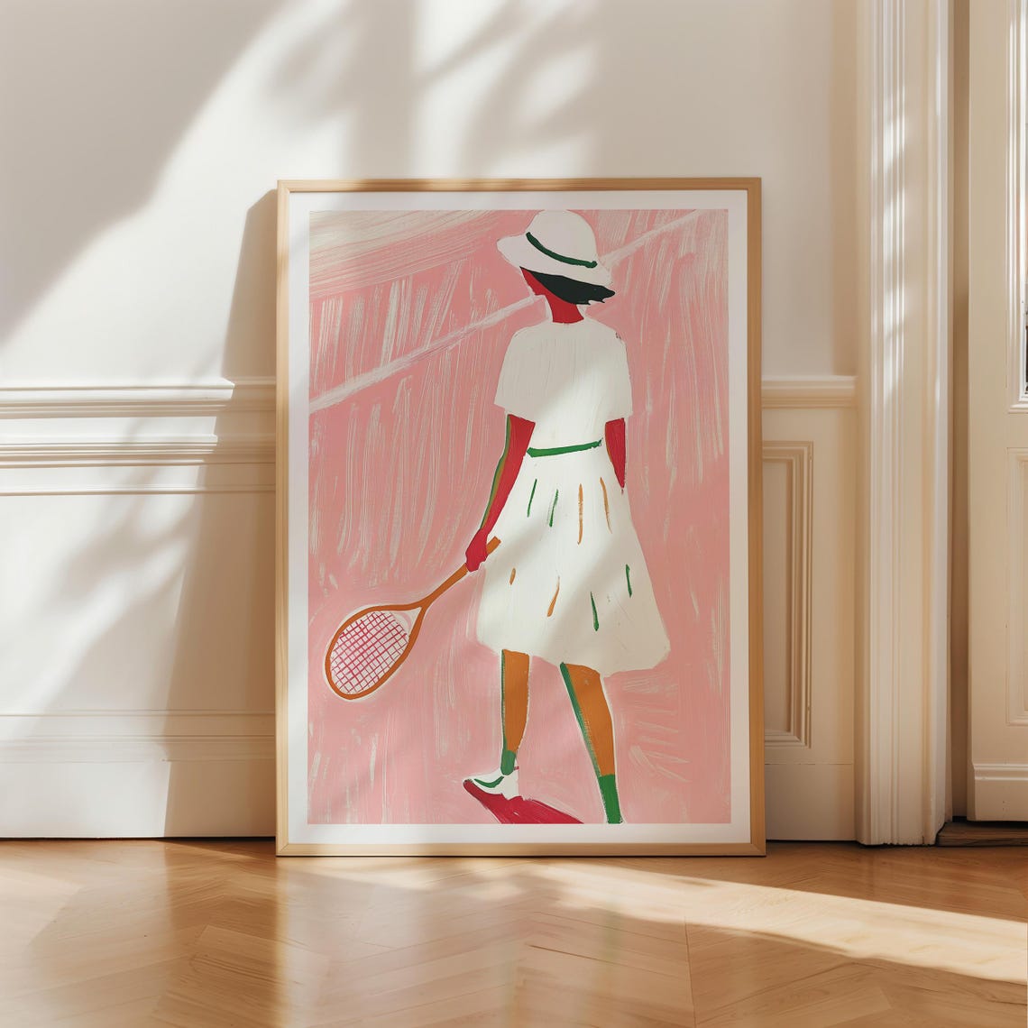 Retro Tennis Girl Art Print: Preppy Country Club Decor (digital ...