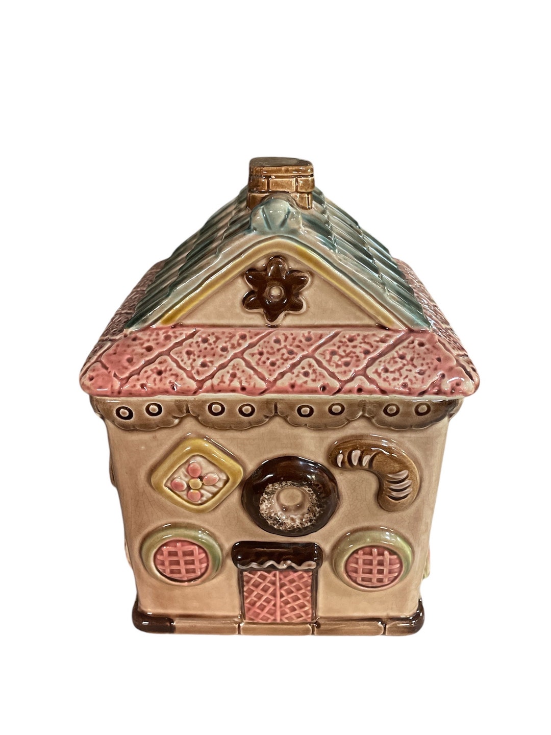 Vintage Gingerbread House Cookie Jar Japan - Etsy