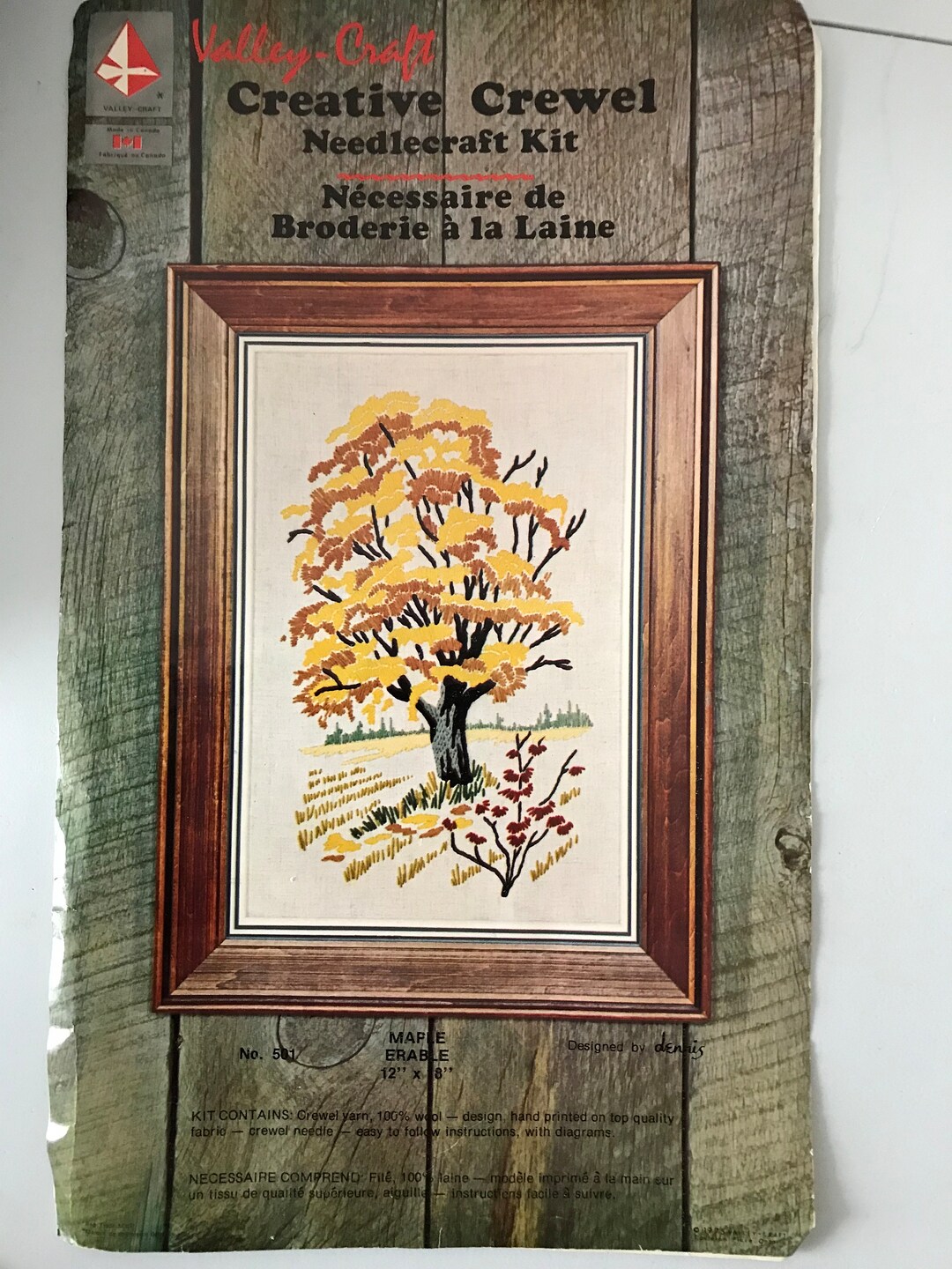 Vintage 1975 Creative Crewel Needlecraft Kit Maple Tree - Etsy