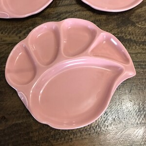 Set of 3 Ceramic Pink Fondue or Picnic Plates Ceramic Made in Japan ...