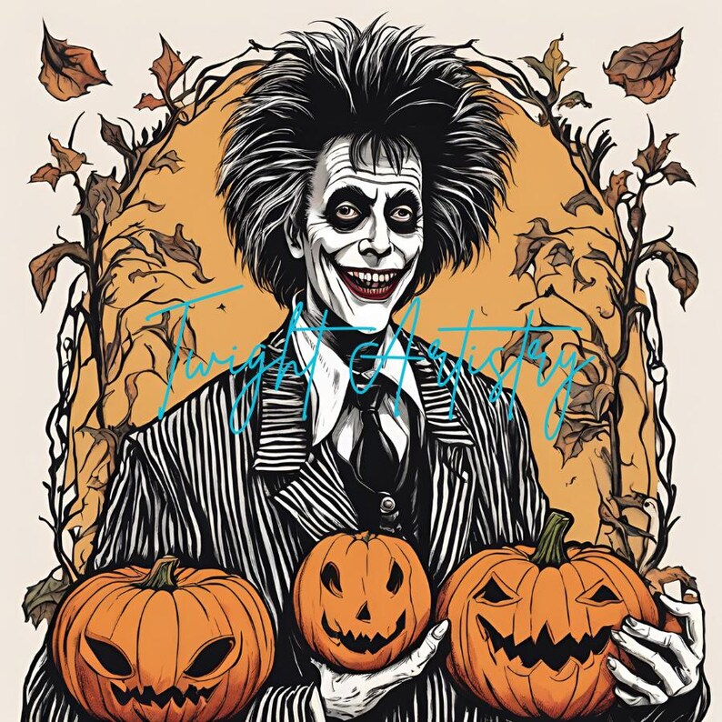 Beetlejuice Art, Tim Burton, Spooky Season, Boo, Halloween, Five PNG ...