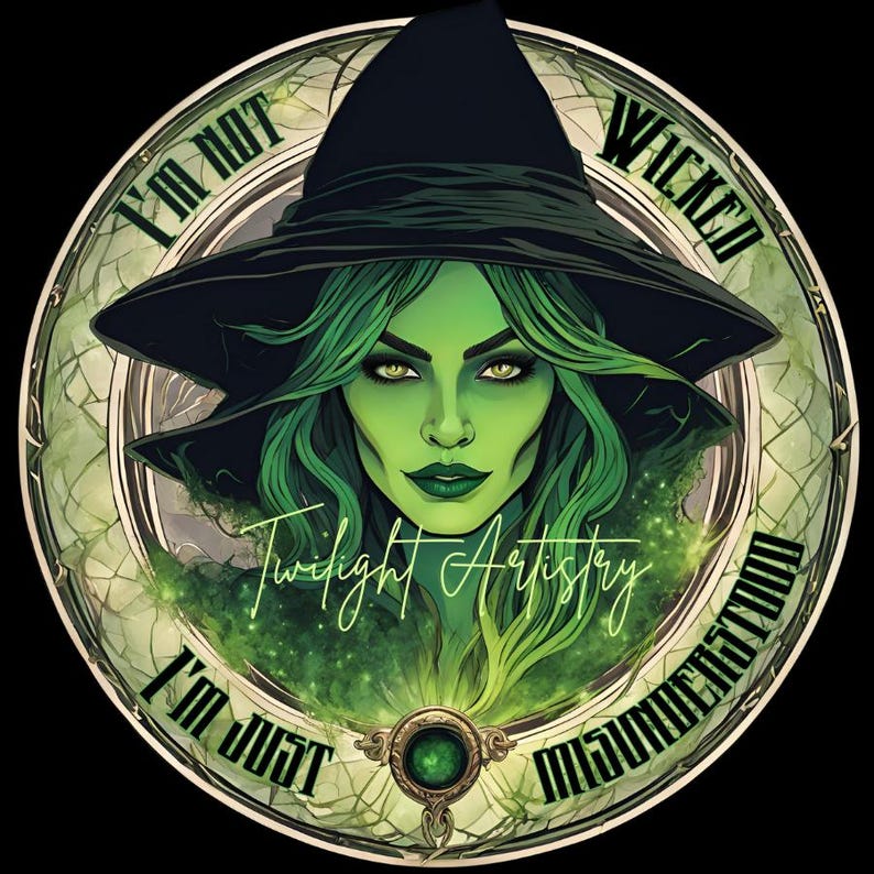 Wicked, Elphaba, Glinda, Wicked Movie, Wicked Musical, Cricut, Five PNG ...