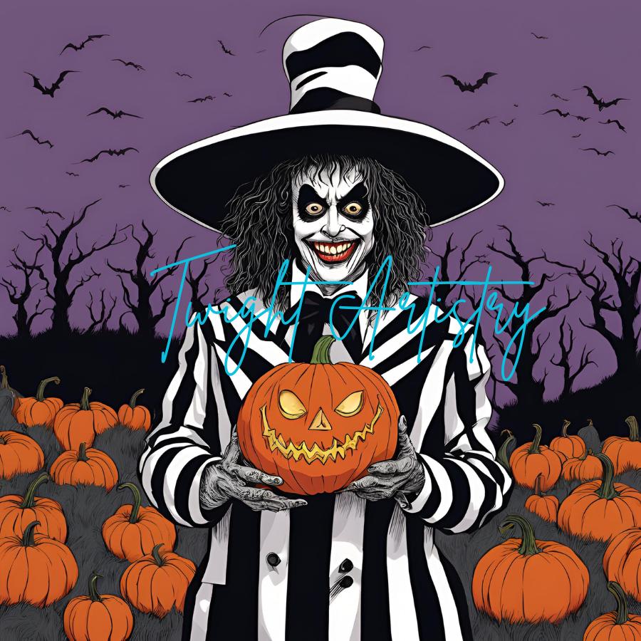 Beetlejuice Art, Tim Burton, Spooky Season, Boo, Halloween, Five PNG ...