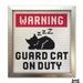 Cat Cross Stitch Pattern - Guard Cat on Duty Warning Sleeping Black Cat ...