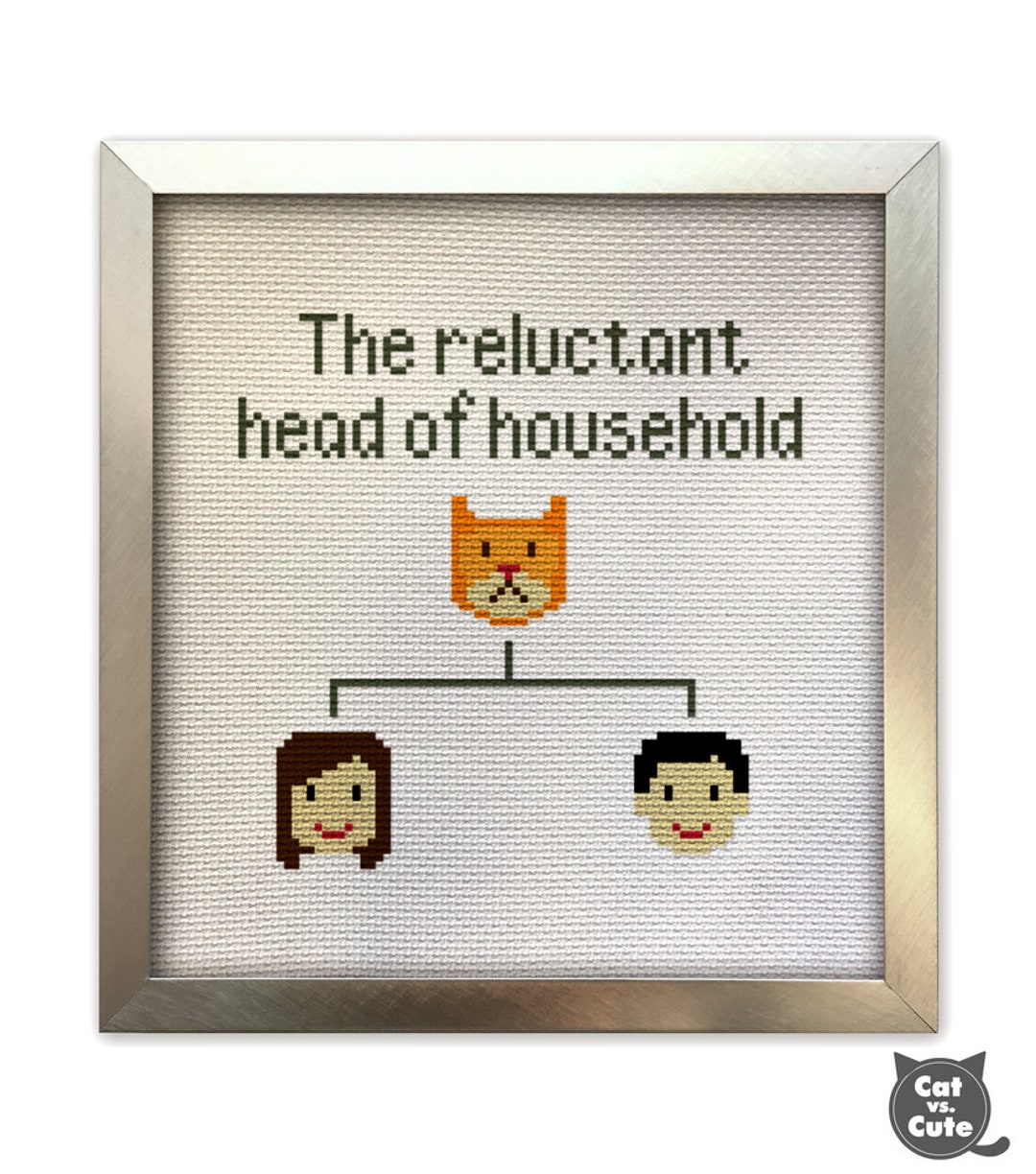 Cat Cross Stitch Pattern Cat Pet Family Tree Generation Pedigree ...