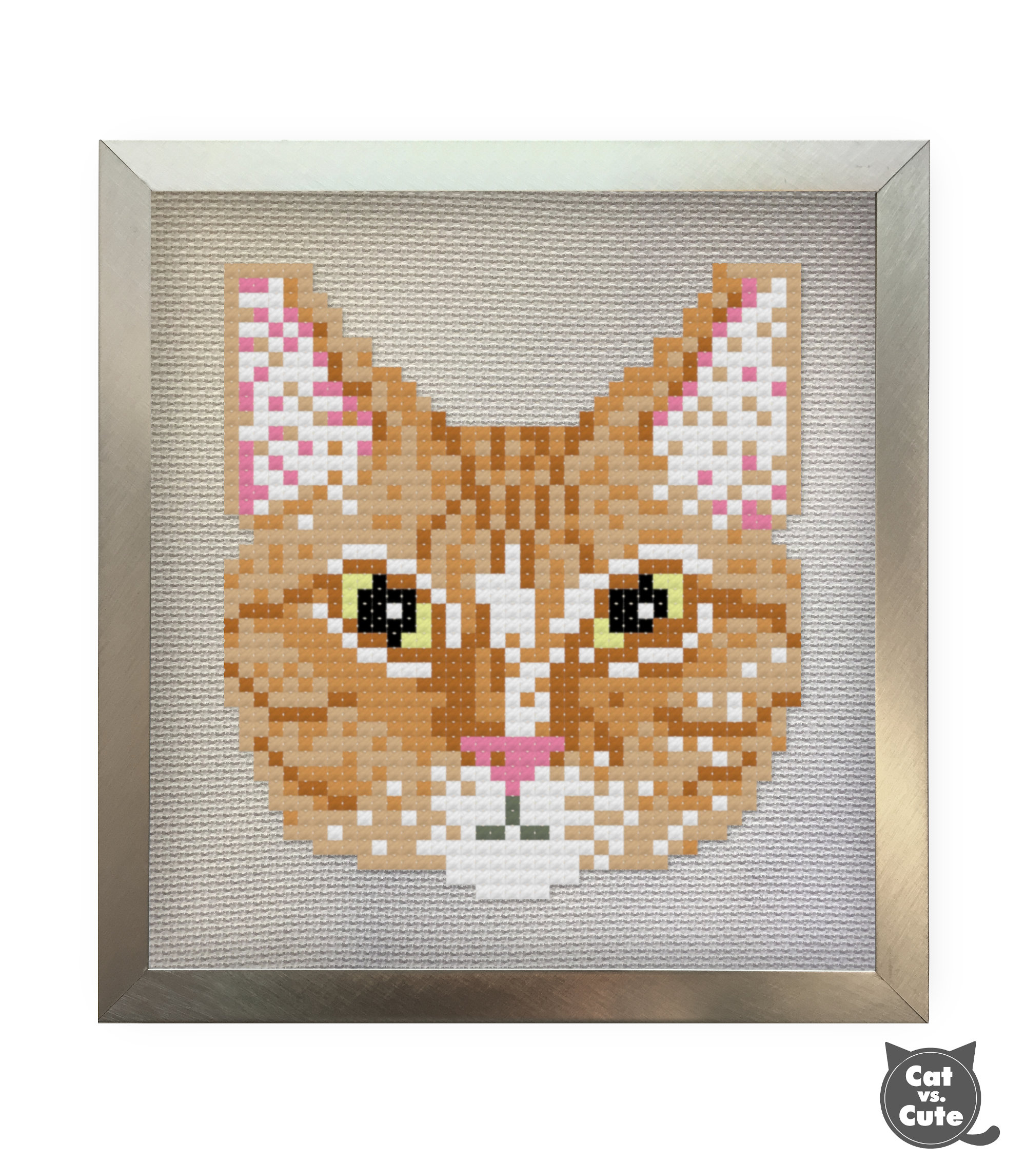 Cat Cross Stitch Pattern Orange Tabby Cat Face Portrait Cross Stitch ...
