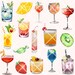 Cocktails Menu Clipart, Watercolour Clipart, Clip Art Bundle, Drink ...